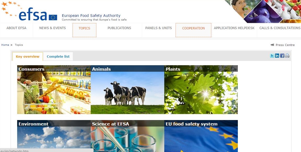 EFSA – European Food Safety Authority http://www.efsa.europa.eu ...